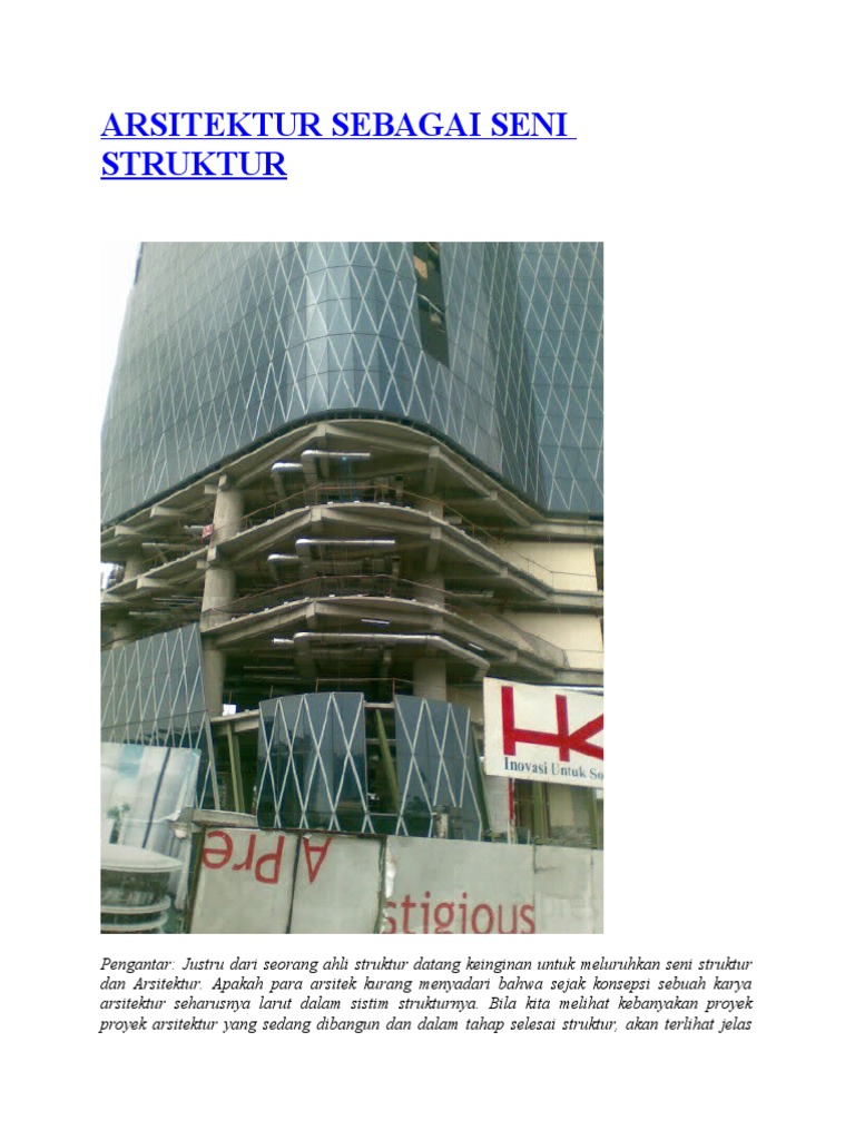 Arsitektur Sebagai Seni Struktur | PDF