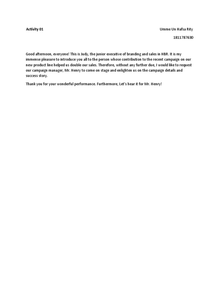 Activity 01 Bus251-Umme Un Hafsa Rity | PDF | Business | Law