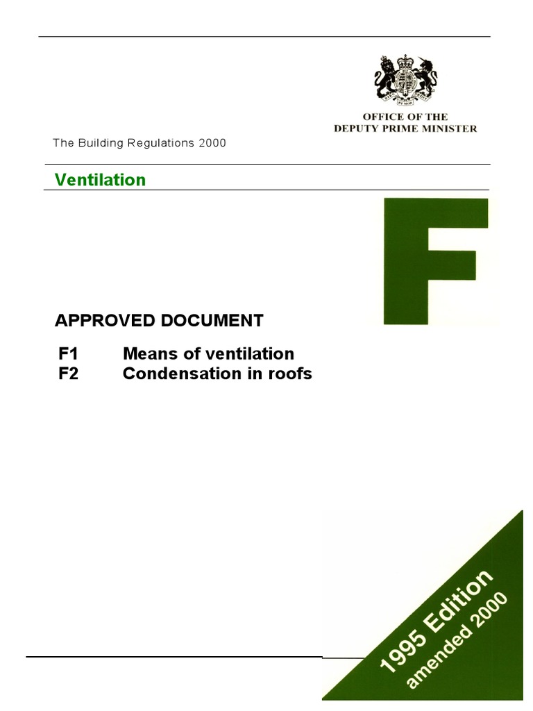 Building Regulation Part F - 2000 | Download Free PDF | Ventilation ...