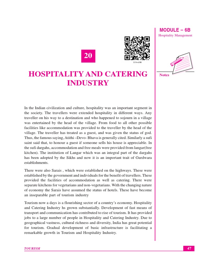 Hospitality and Catering Industry: Module - 6B | PDF | Hotel | Franchising