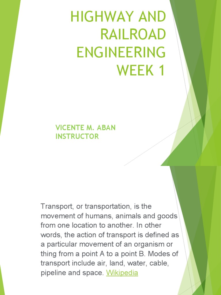 Highway and Railroad Engineering | PDF | Transport | Rail Transport