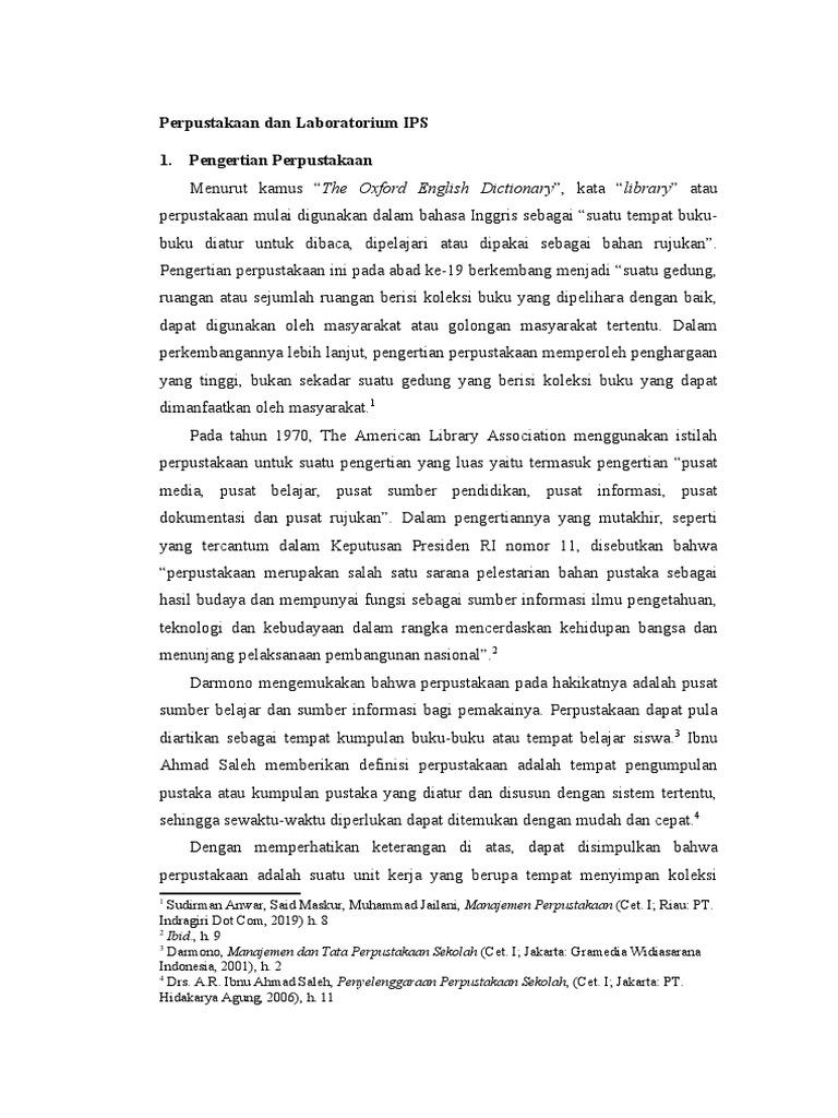 Perpustakaan Dan Laboratorium IPS | PDF