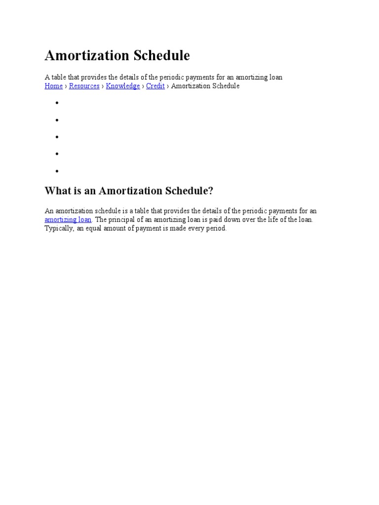 What Is An Amortization Schedule? | PDF | Amortization (Business) | Loans