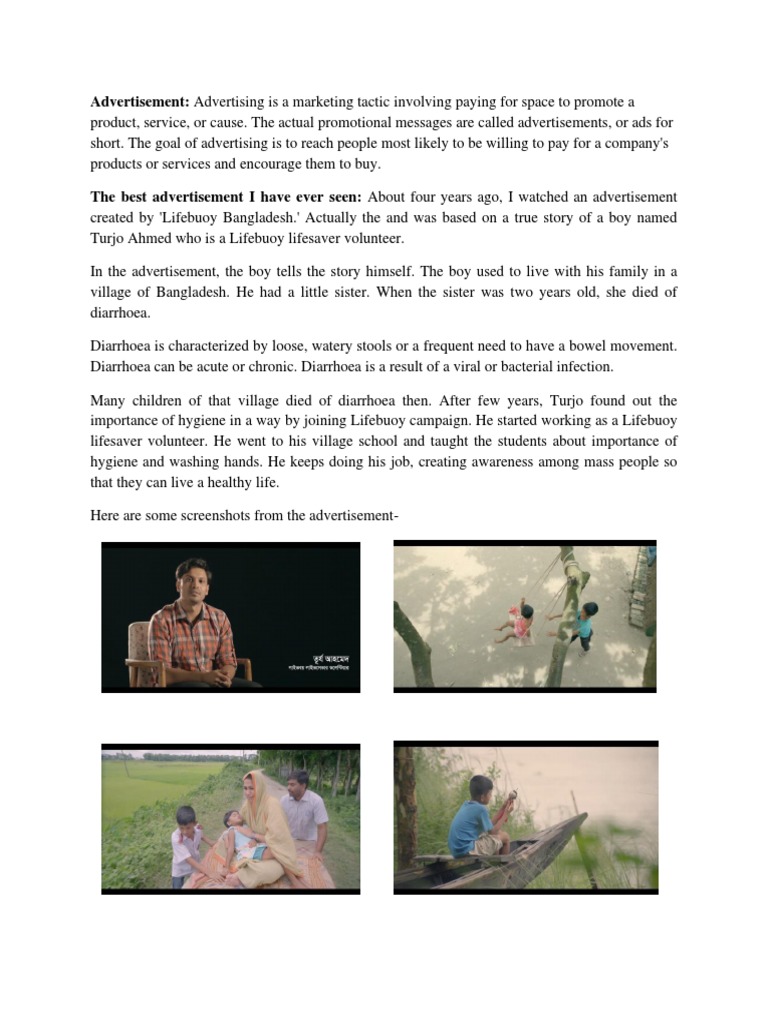 Lifebuoy Advertisement PDF | PDF | Diarrhea | Hygiene