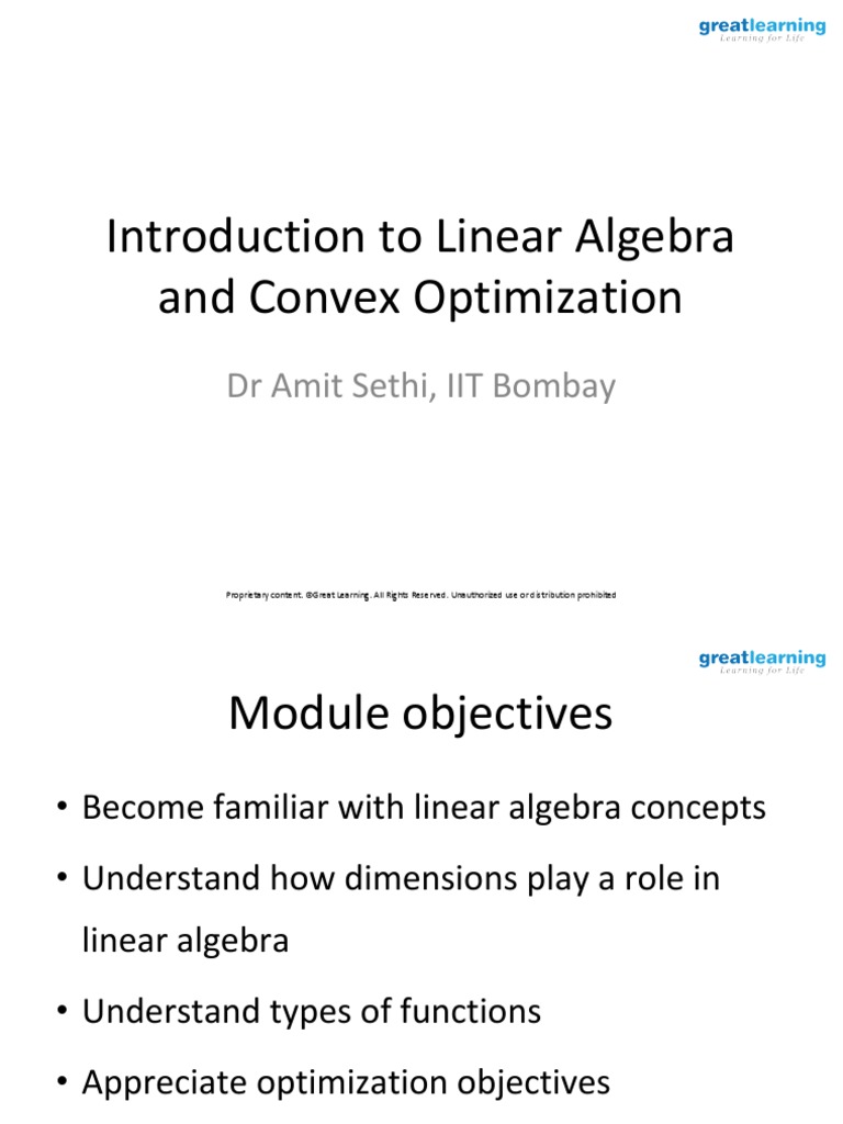 Linear Algebra and Optimization | PDF | Principal Component Analysis ...