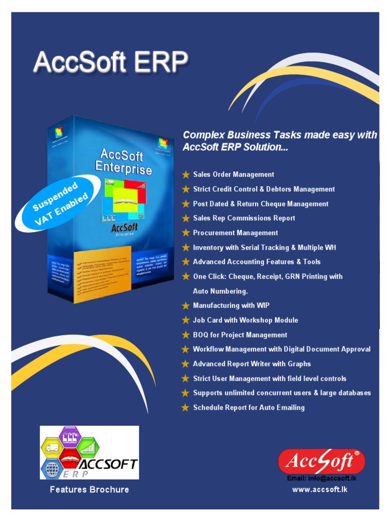 AccSoft ERP. Complex Business Tasks Made Easy With AccSoft ERP Solution ...