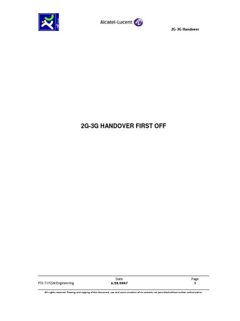 2G-3G Handover Mechanism Overview | PDF | 3 G | Information