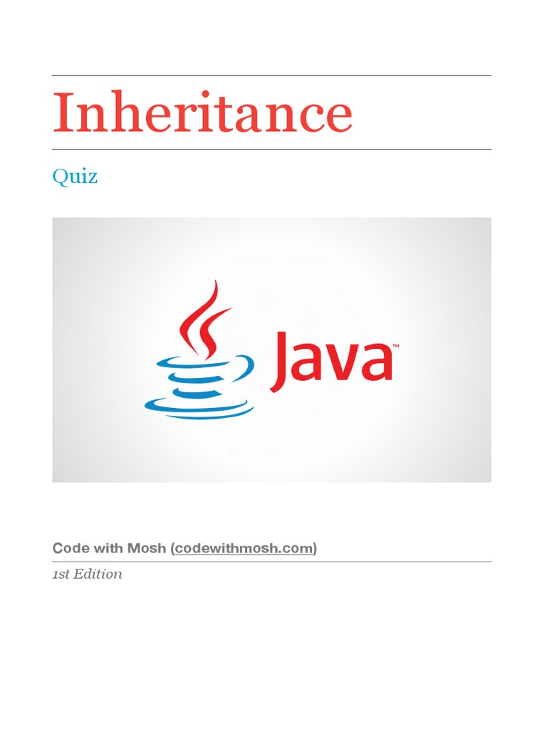 Inheritance 1st Edition Pdf Method Computer Programming