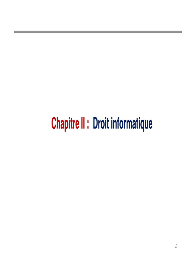 Droit Informatique | Descargar gratis PDF | Informatique | Logiciel