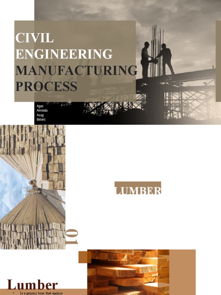 Civil Engineering Manufacturing Process | PDF | Asphalt | Steel