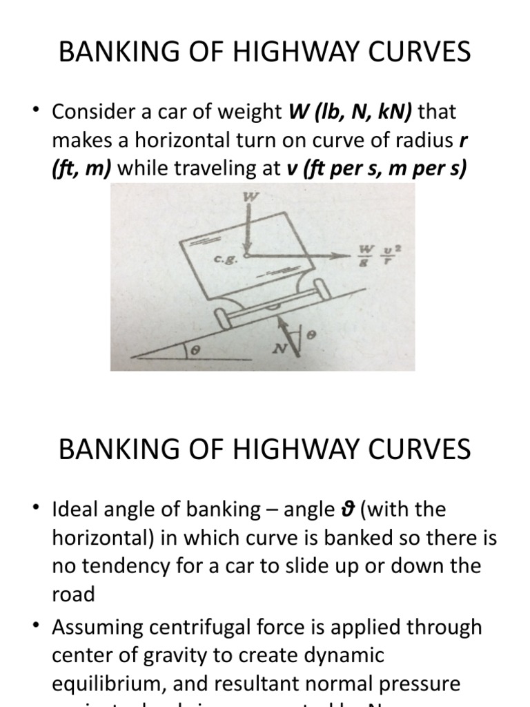 Banking of Highway Curves | PDF | Business