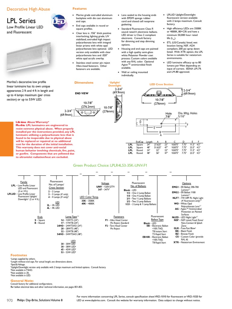 LPL Series: Low Profile Linear LED and Fluorescent | Download Free PDF ...