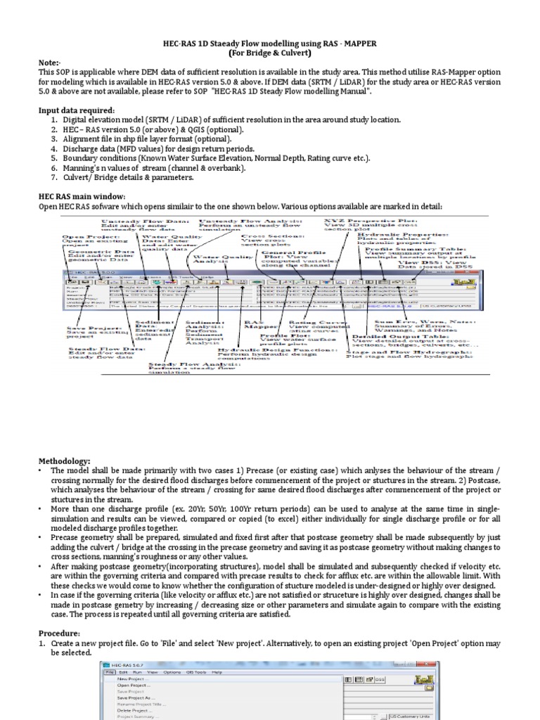 HEC-RAS 1D Steady Flow Modeling - RAS-MAPPER | PDF | Icon (Computing ...