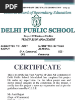 Business Studies Project On Principle of Management | PDF | Employment ...