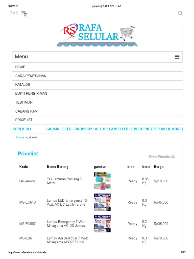 Pricelist - Rafa Selular | PDF | Electronics | Computer Engineering