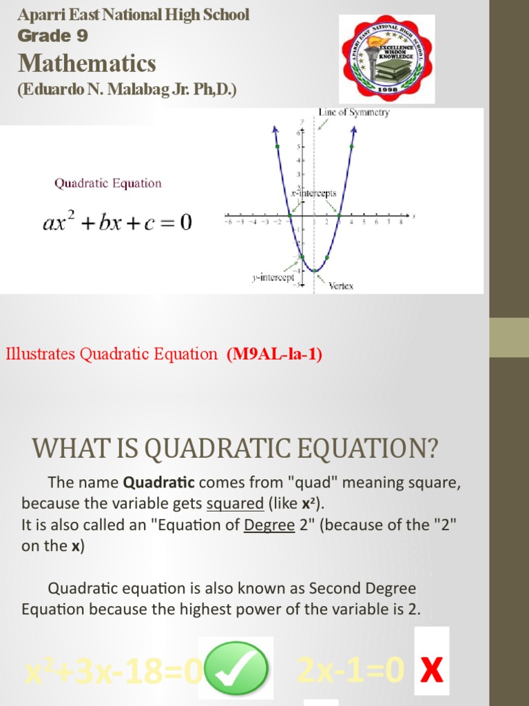 Mathematics: Grade 9 | PDF | Equations | Numerical Analysis