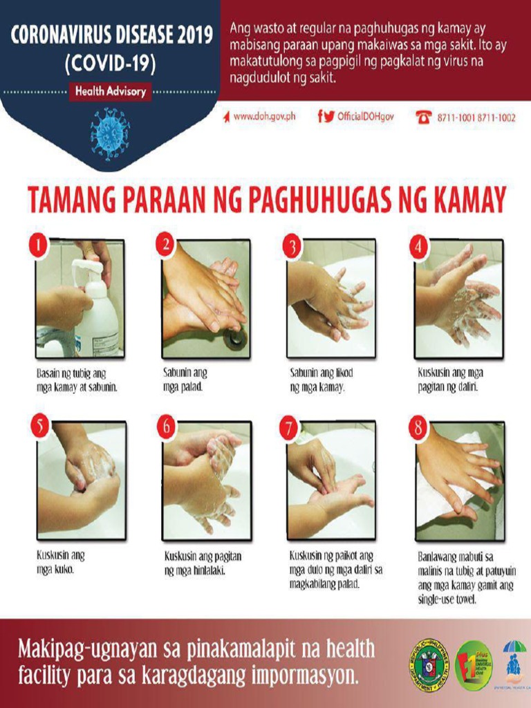 Tamang Paraan NG Paghuhugas NG Kamay | PDF