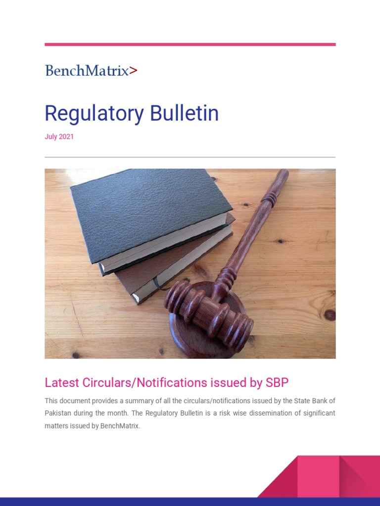 Regulatory Bulletin July 2021 | PDF | Banks | Credit Bureau
