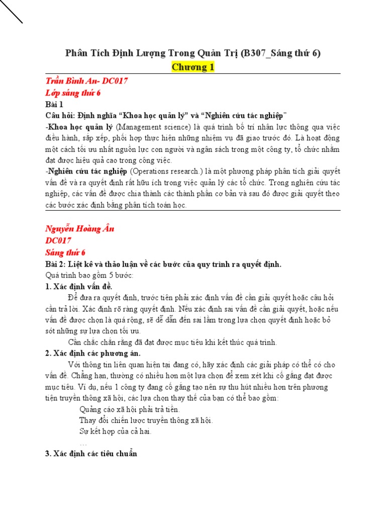 Bài Tập Ptdl File Word | PDF