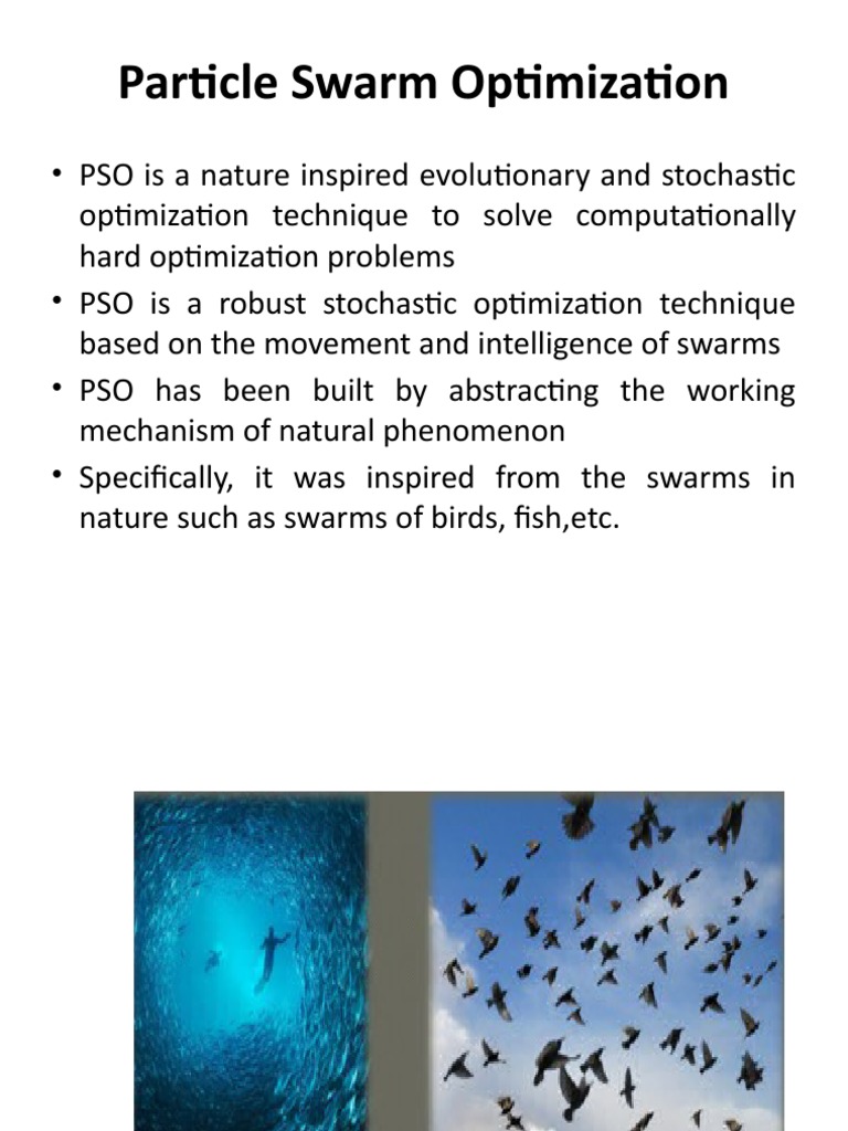 Overview of Particle Swarm Optimization | PDF