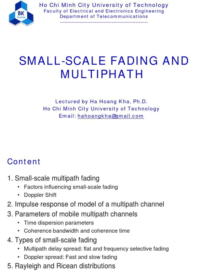 WC03-Small Scale Fading | PDF | Wireless | Electrical Engineering