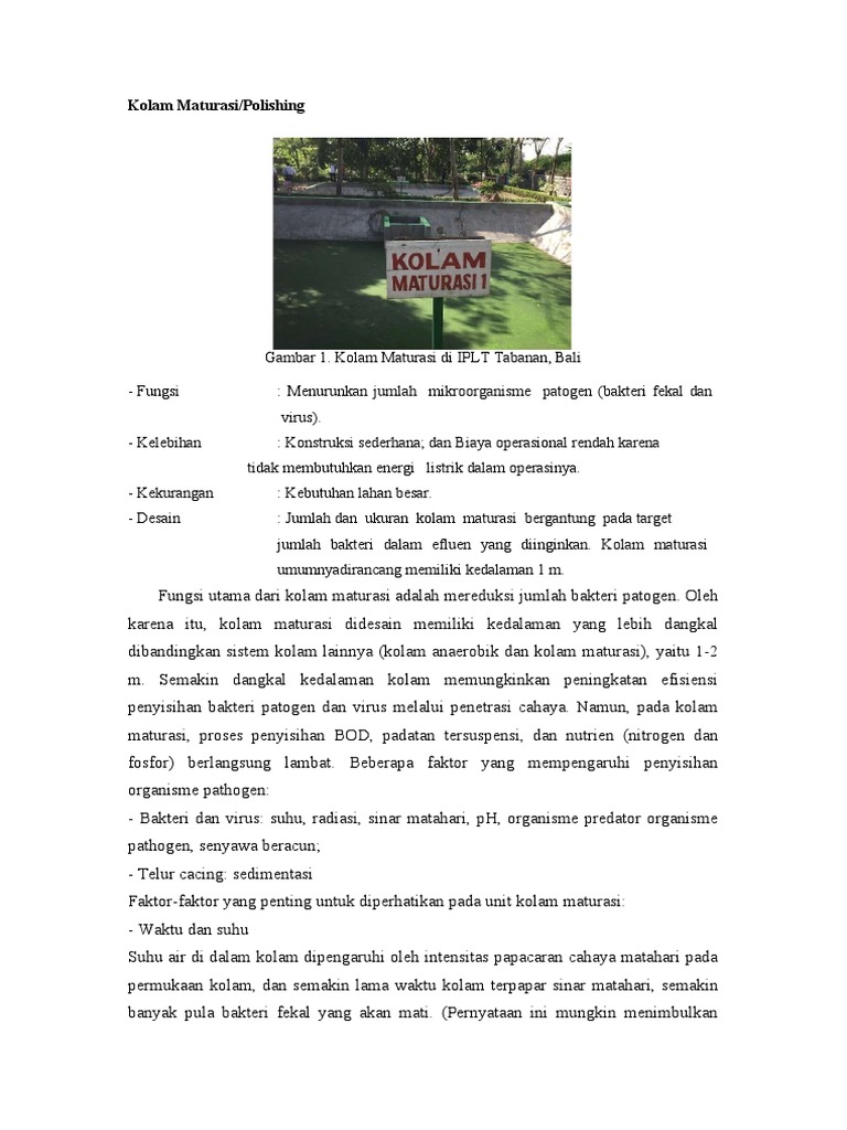 Kolam Maturasi | PDF