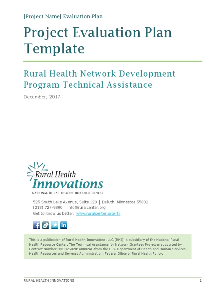 Project Evaluation Plan Template | PDF | Evaluation | Program Evaluation