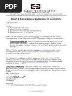 RoHS Compliance Declaration Template | PDF | Occupational Safety And ...