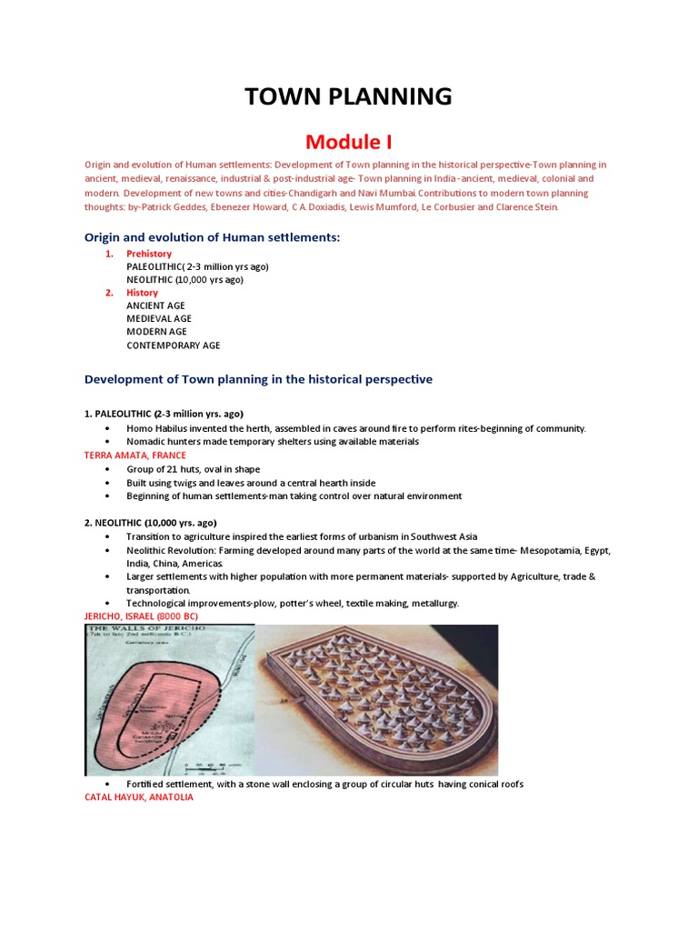 Town Planning-Module 1 | PDF