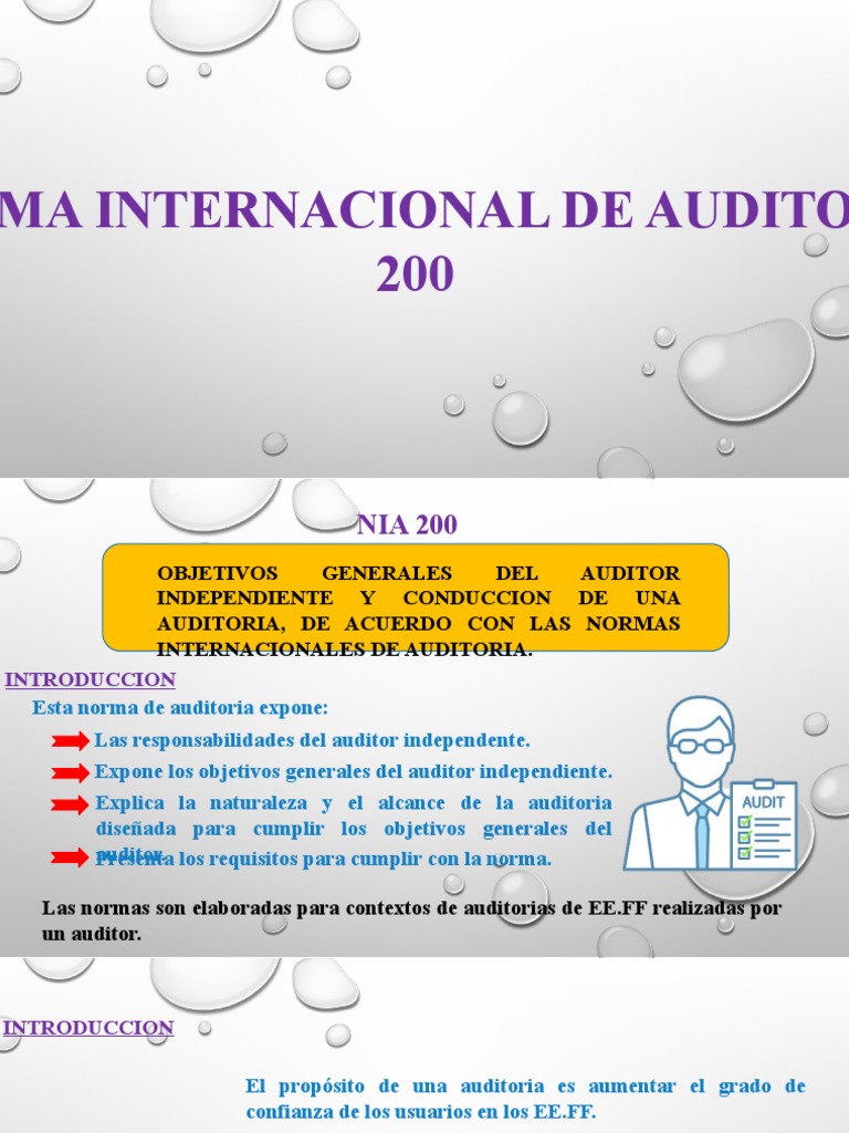Nia 200 | PDF | Auditoría | Contralor