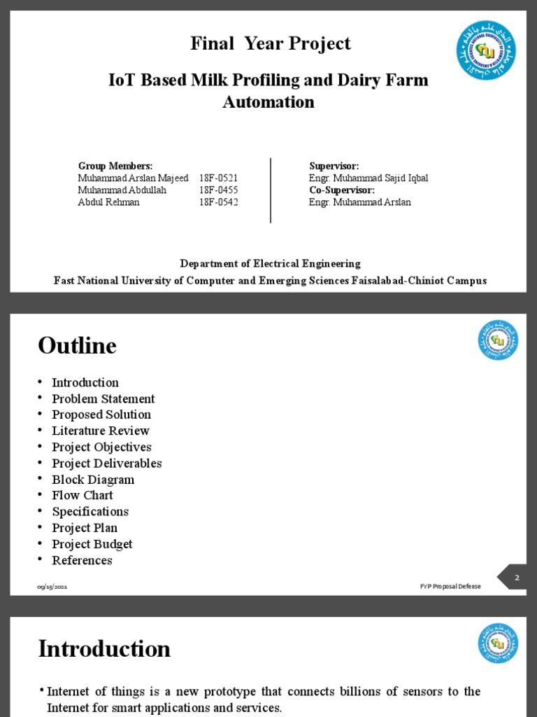 Final Year Project: Iot Based Milk Profiling and Dairy Farm Automation | PDF | Internet Of ...