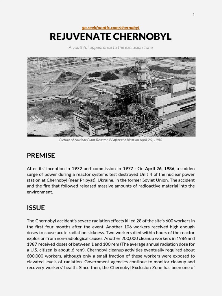REJUVENATE CHERNOBYL Architecture Competition | PDF | Chernobyl ...