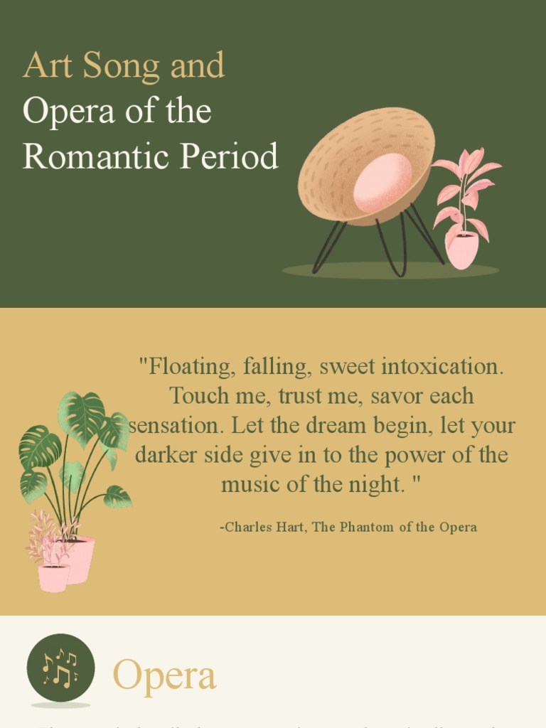 Art Song and Opera of The Romantic Period | PDF | Opera | Songs
