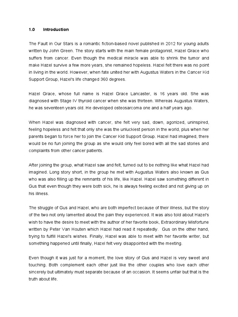 The Fault in Our Stars | PDF | Existentialism