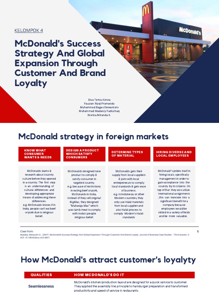 McDonald's Global Strategy for Success | PDF | Mc Donald's | Menu