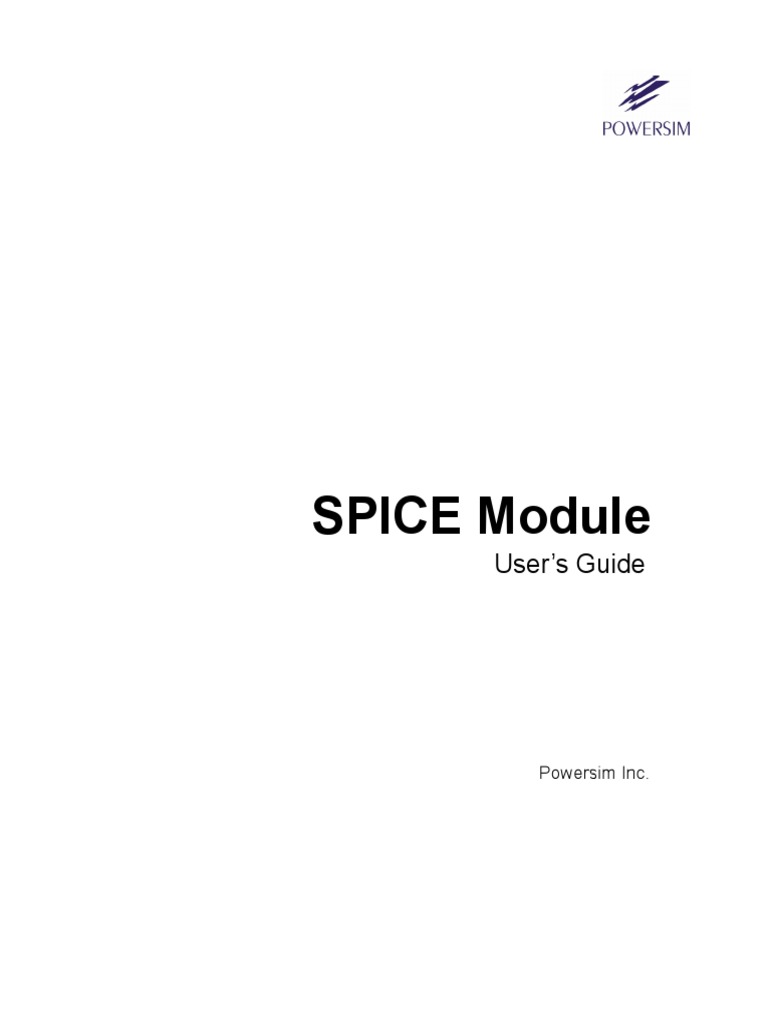 SPICE Module: User's Guide | Download Free PDF | Spice | Electrical Network