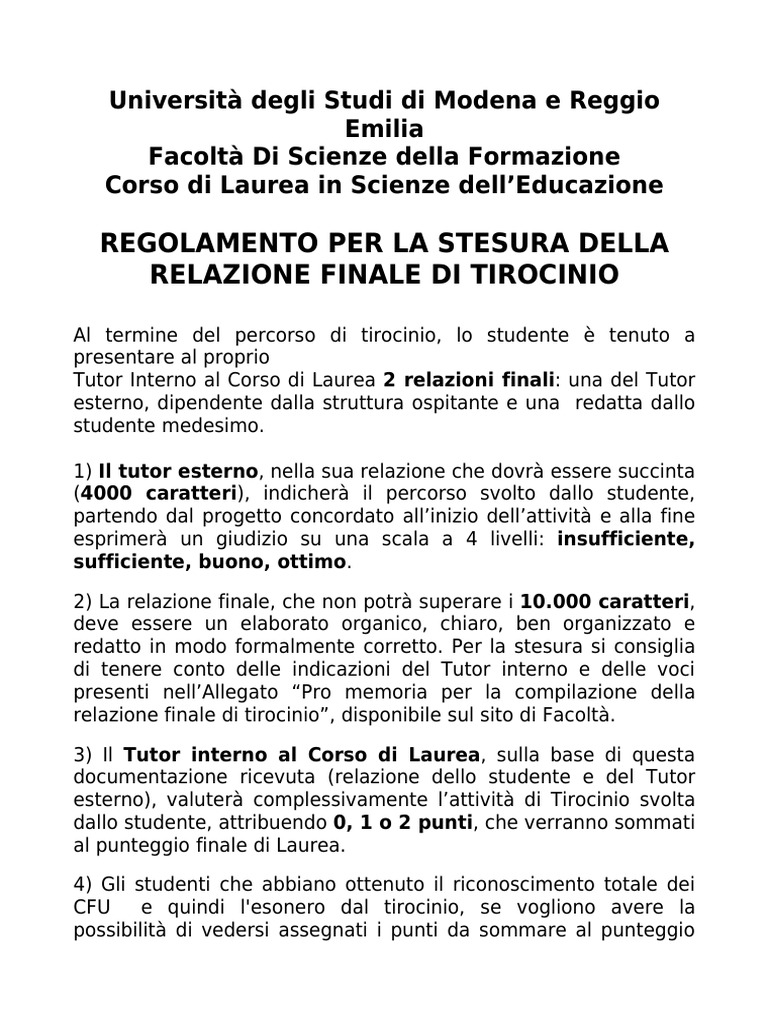 Schema Relazione - Finale - Stage | PDF