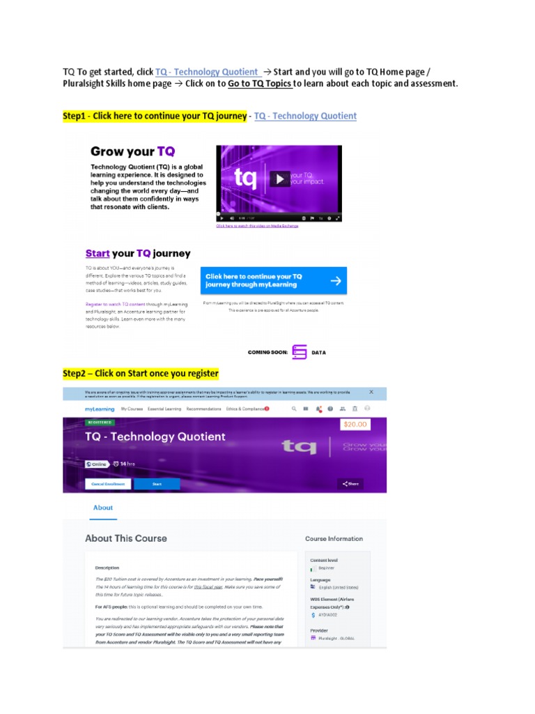 Steps To Get started-TQ | PDF