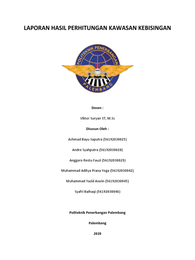 Laporan Hasil Perhitungan Kawasan Kebisingan | PDF