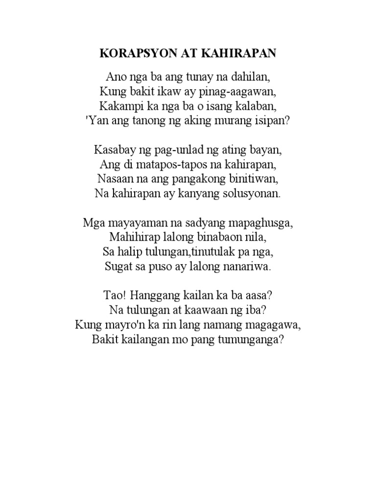 Korapsyon at Kahirapan | PDF