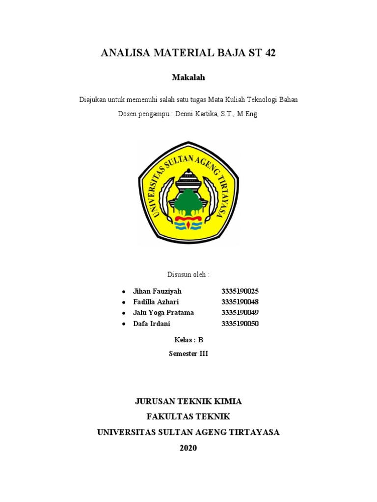 Analisis Baja ST 42: Spesifikasi & Aplikasi | PDF