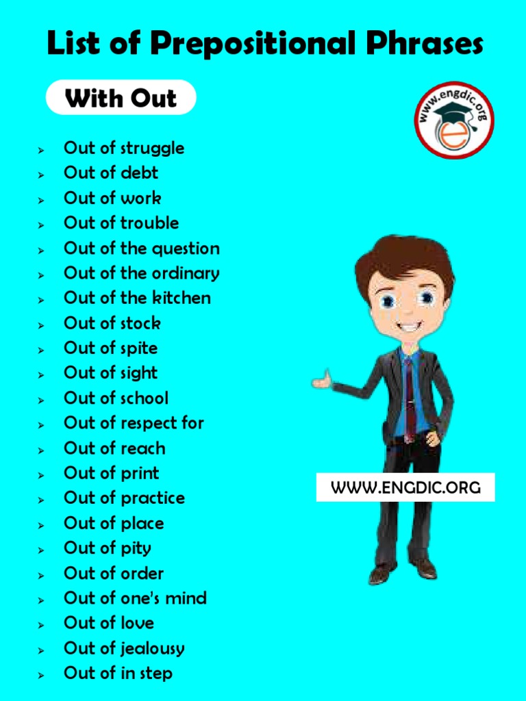 List of Prepositional Phrases | PDF