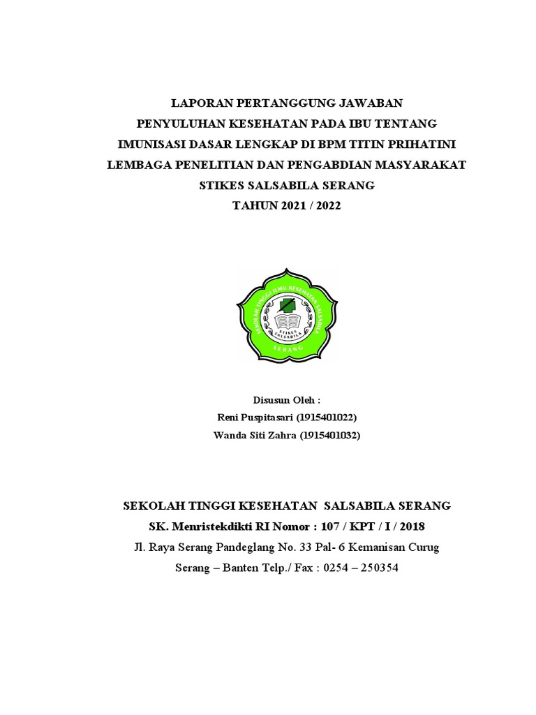 Penyuluhan Imunisasi untuk Ibu Bayi | PDF