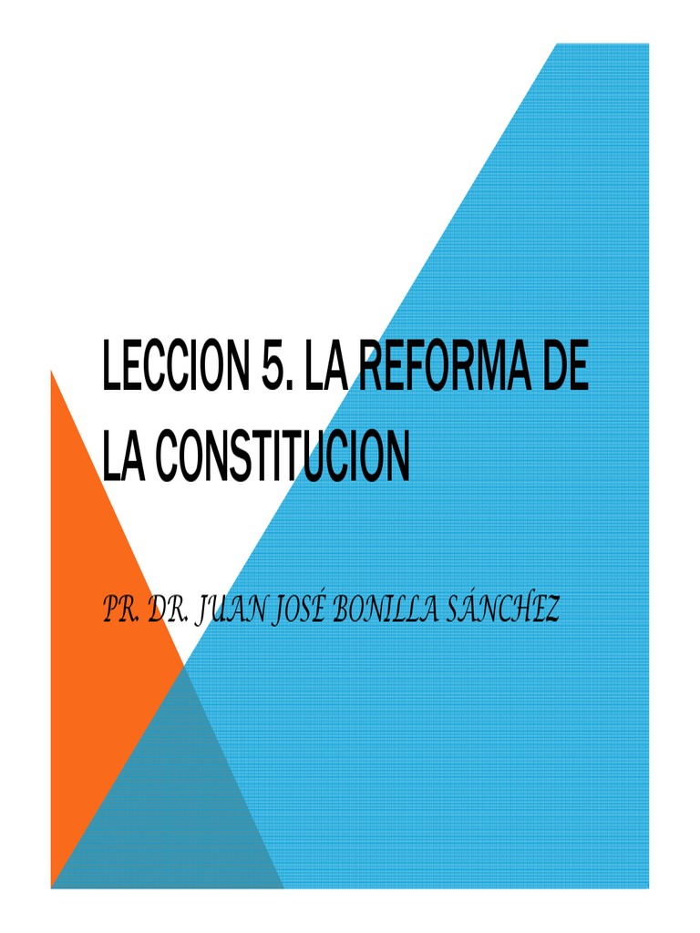 Leccion 5. La Reforma de La Constitucion | Descargar gratis PDF ...