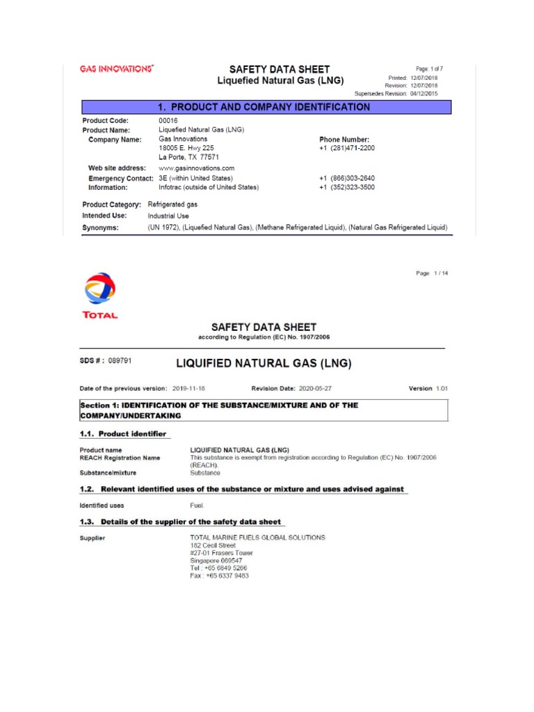 MSDS LNG | PDF