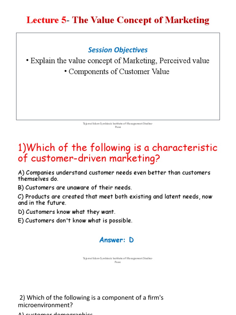 Explain The Value Concept of Marketing, Perceived Value - Components of ...