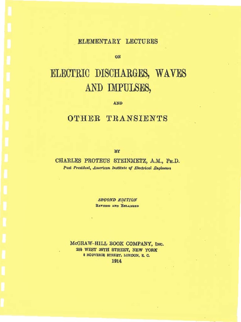 Electric Discharges Waves Impulses Steinmetz | PDF