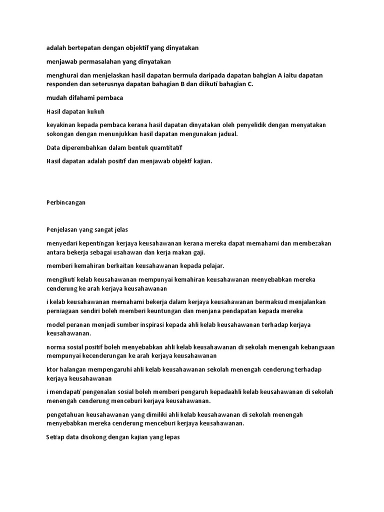 Dapatan Dan Perbincangan | PDF