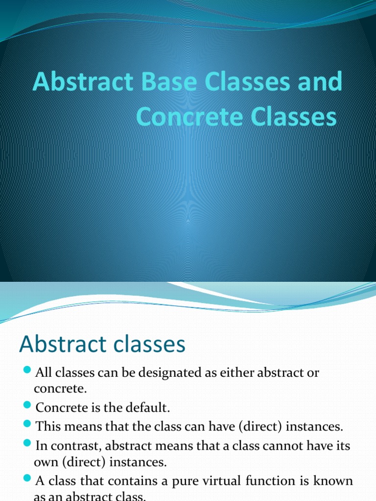 Abstract Base Classes and Concrete Classes | PDF | Class (Computer Programming) | C++