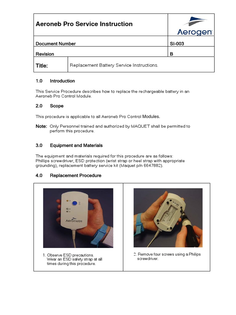 Aeroneb Pro Service Instruction: Title | PDF | Printed Circuit Board ...